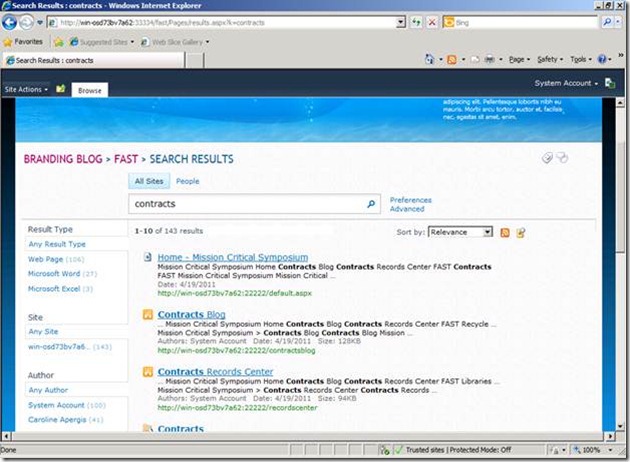 A Static State: Branding SharePoint 2010 Search
